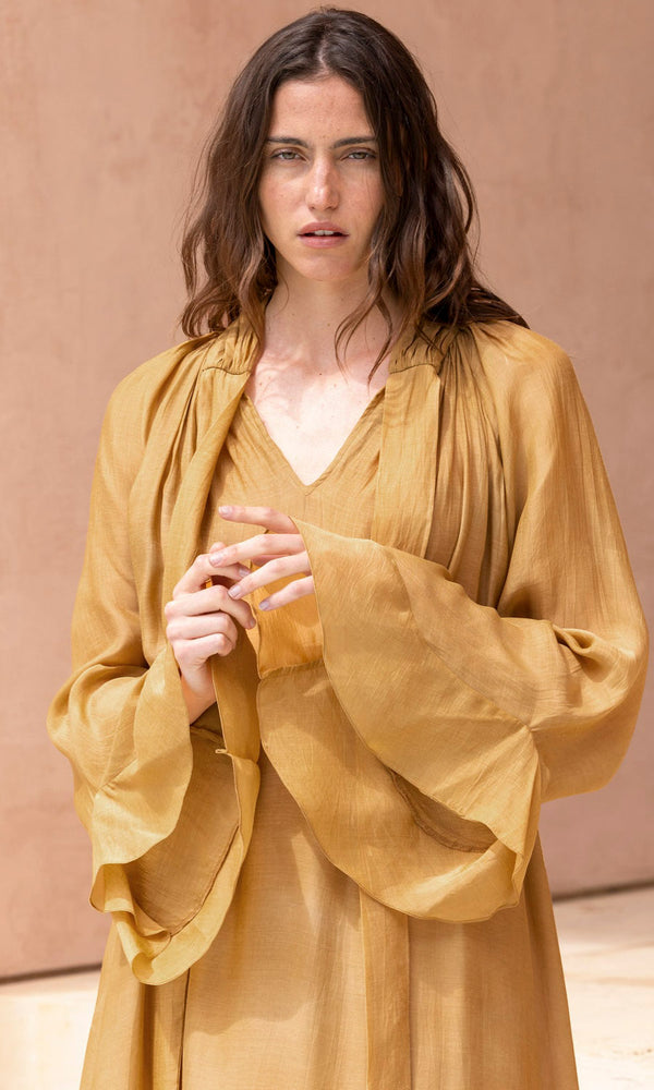 Mes Demoiselles Frelly Dress - Ochre - hoss