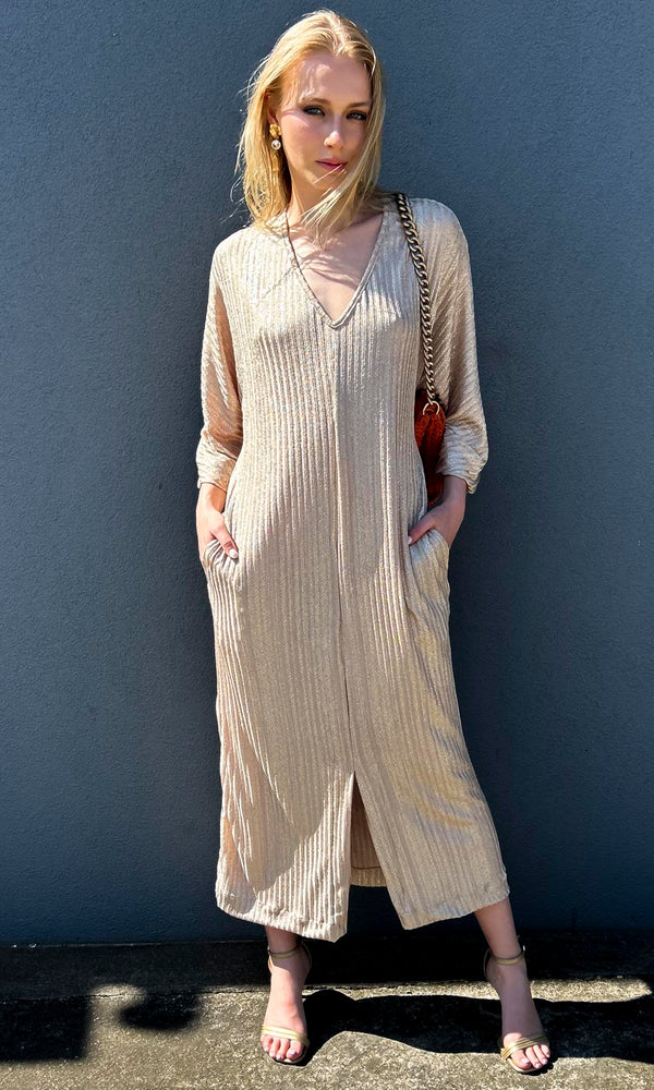 HOSS Carla Dress - Champagne - hoss