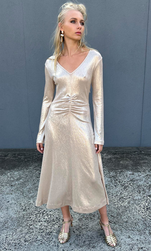 HOSS Perin Dress - Champagne - hoss