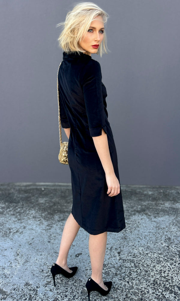 hoss Muse Dress - Black Velvet