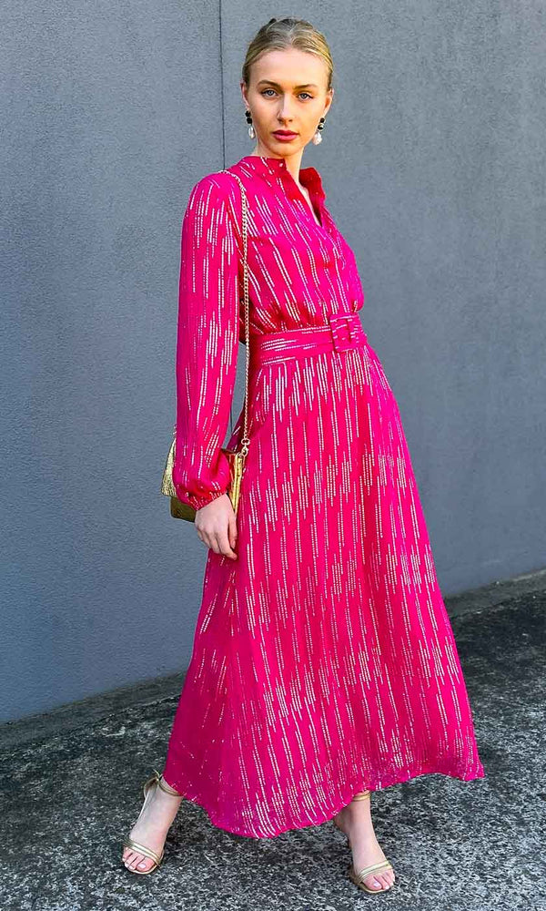 HOSS Decade Dress - Fuchsia - hoss