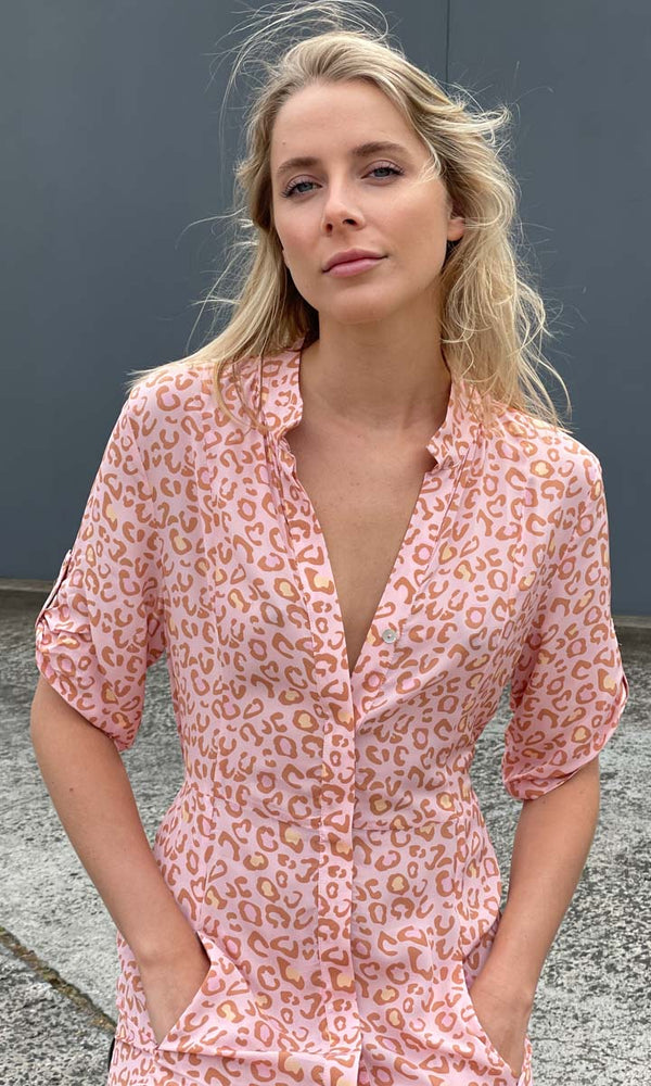 HOSS Pink Ocelot Dress - hoss